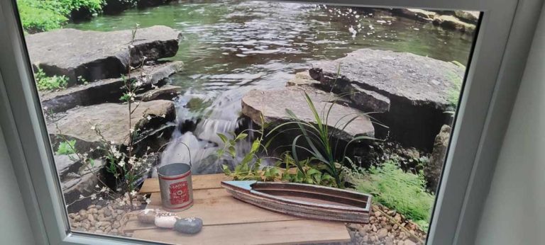 Rustic Basement Decor Ideas - Biggies Window Well Scenes and Art